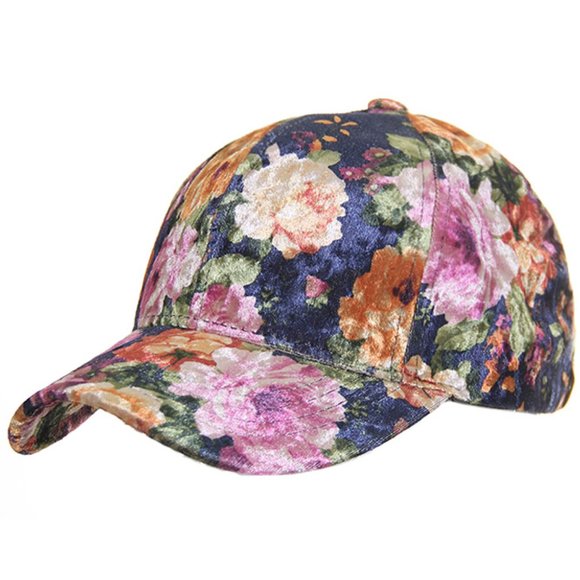 C.C | Accessories | Cc Soft Velvet Spring Flower Print Baseball Cap ...